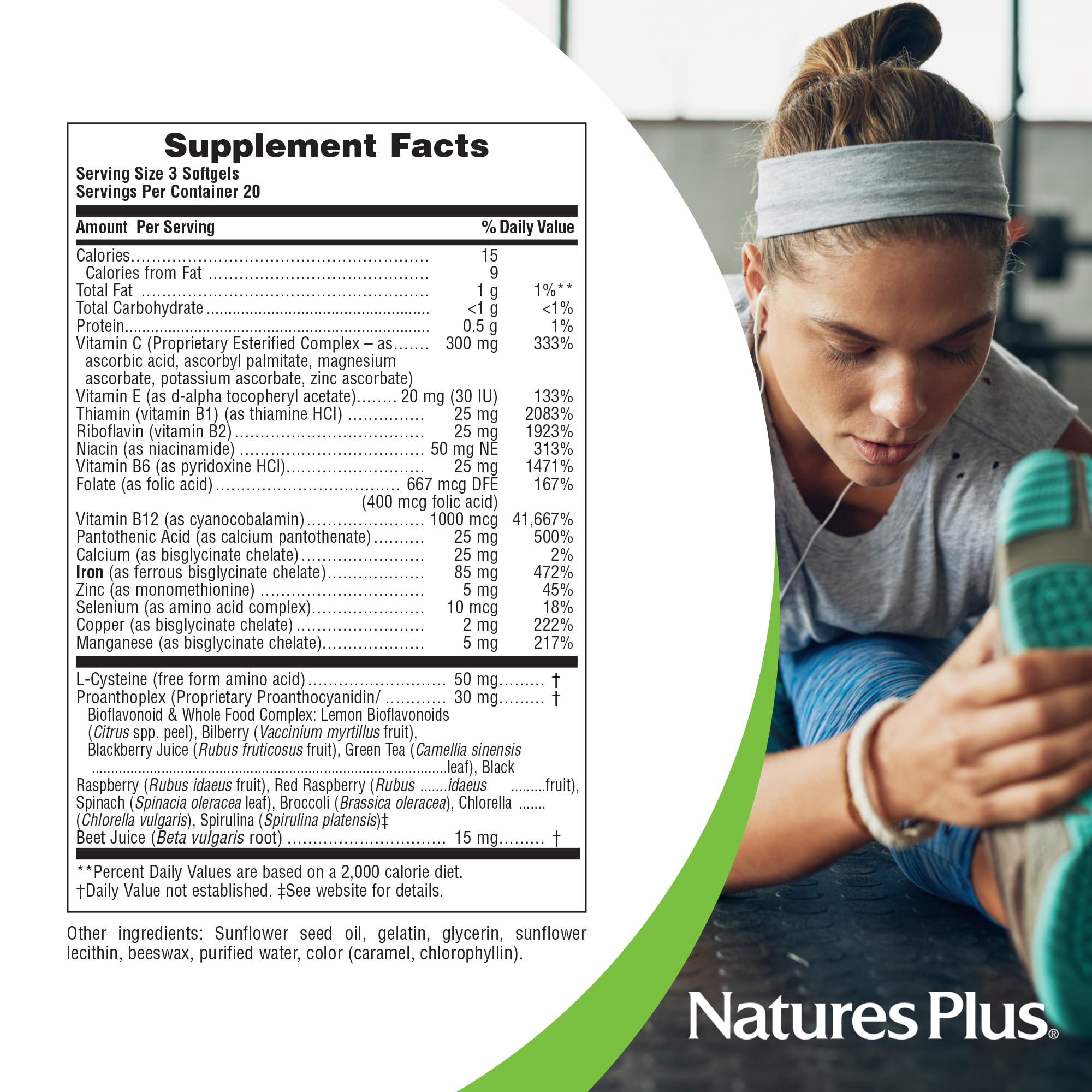 Easy-to-swallow iron softgels