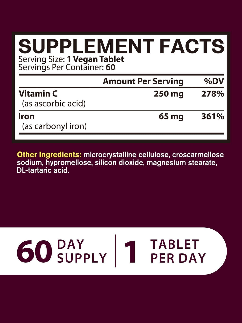 easy-to-swallow iron tablets for adults