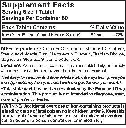 easy to swallow iron tablets