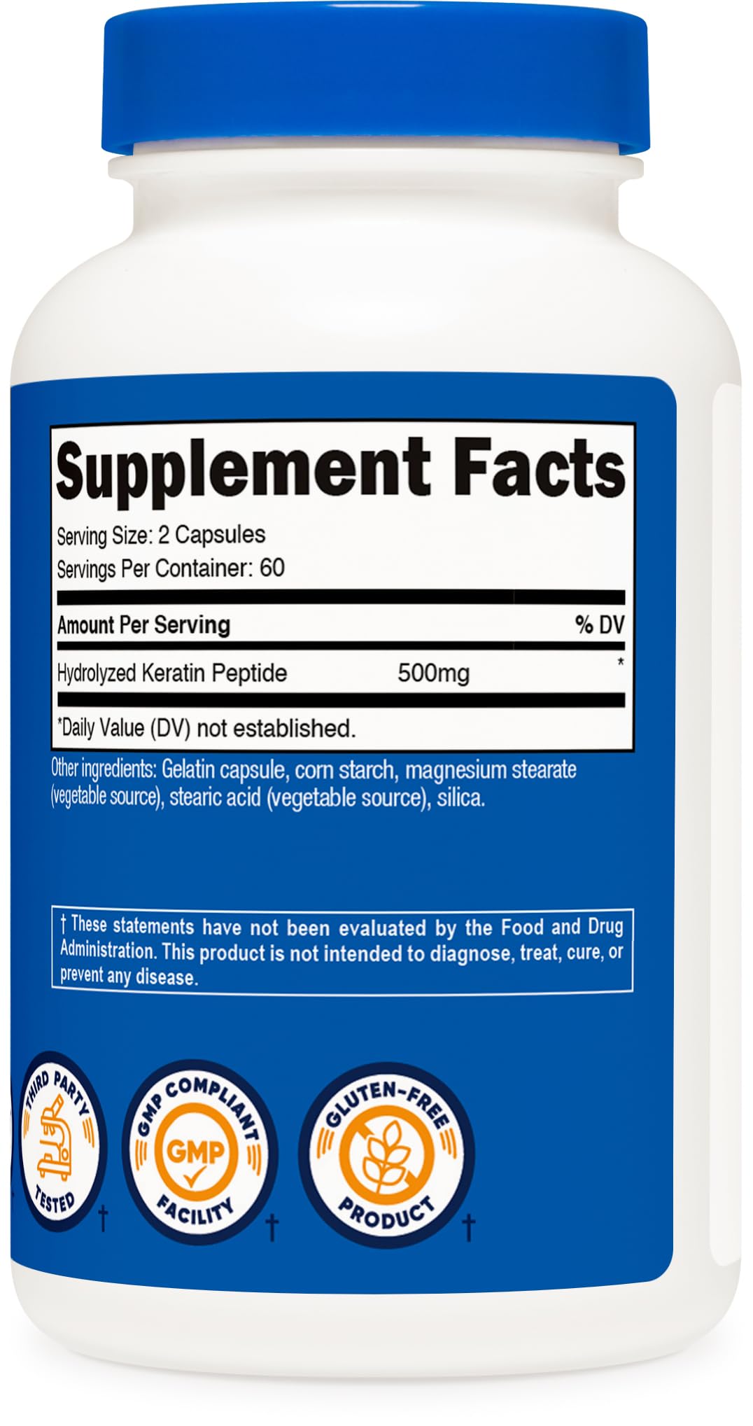 easy-to-swallow keratin peptide capsules