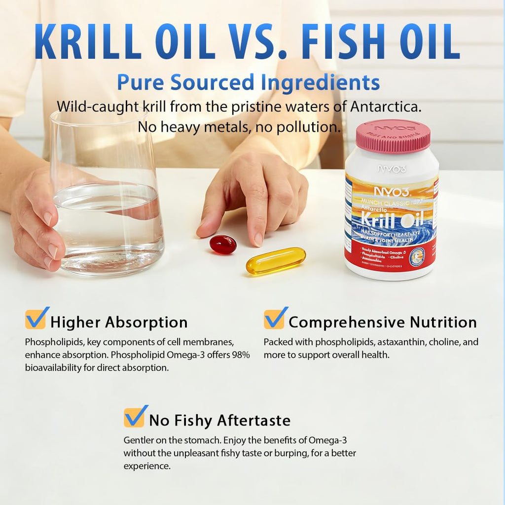 easy-to-swallow krill oil softgels