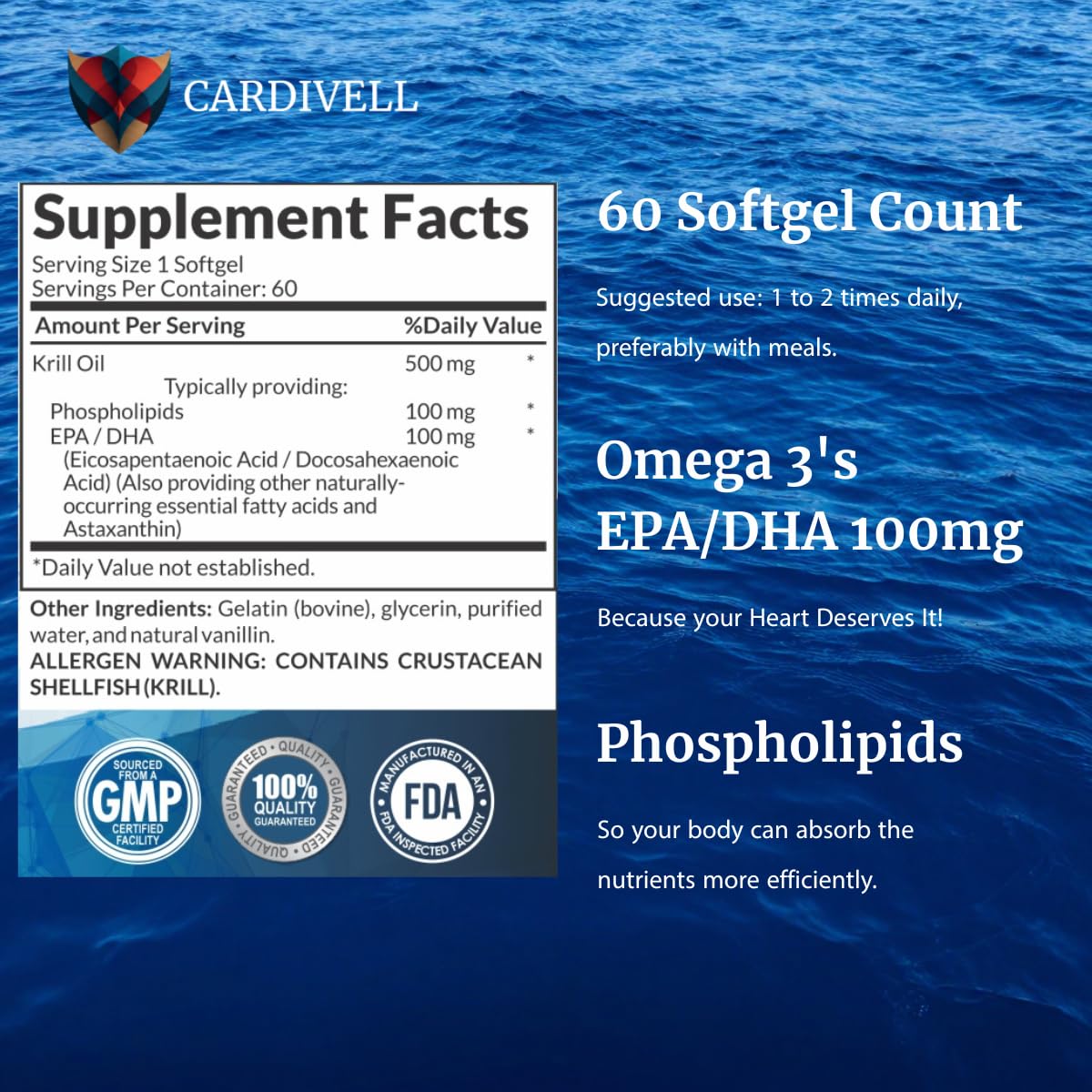 easy to swallow krill softgels