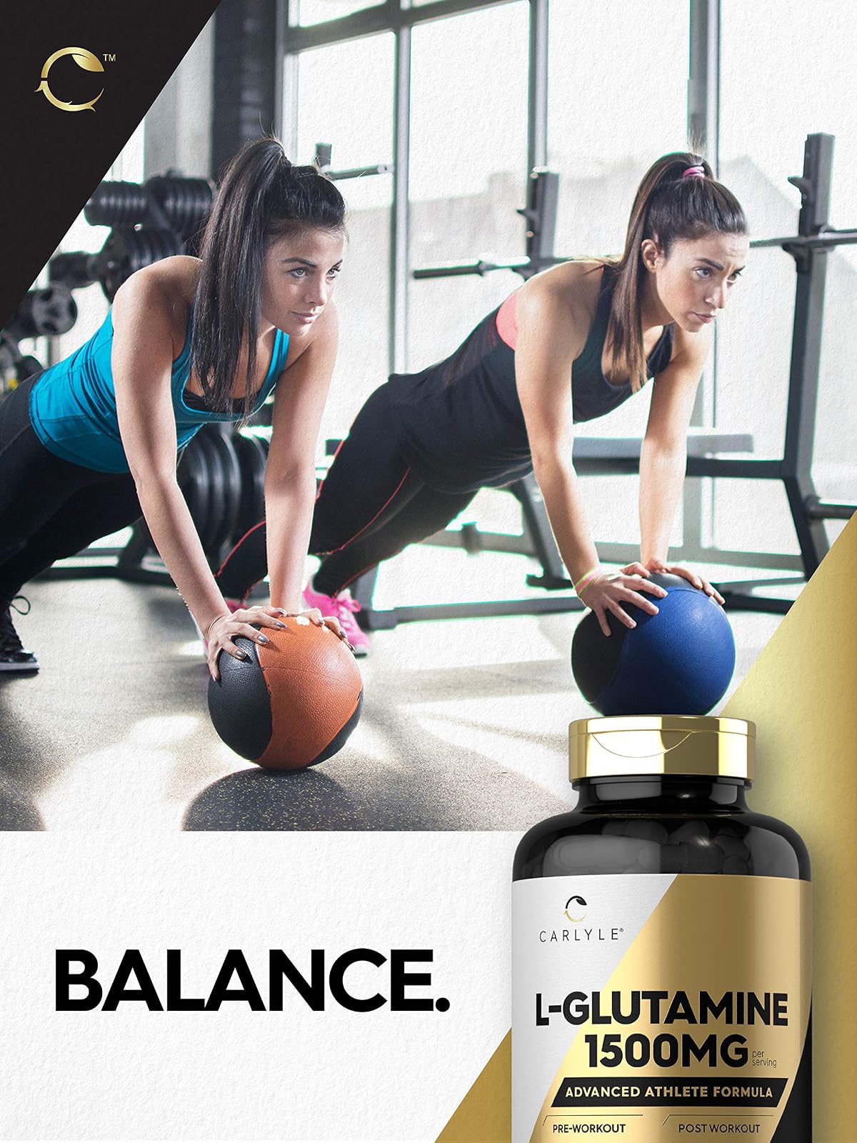 Easy-to-swallow l-glutamine capsules