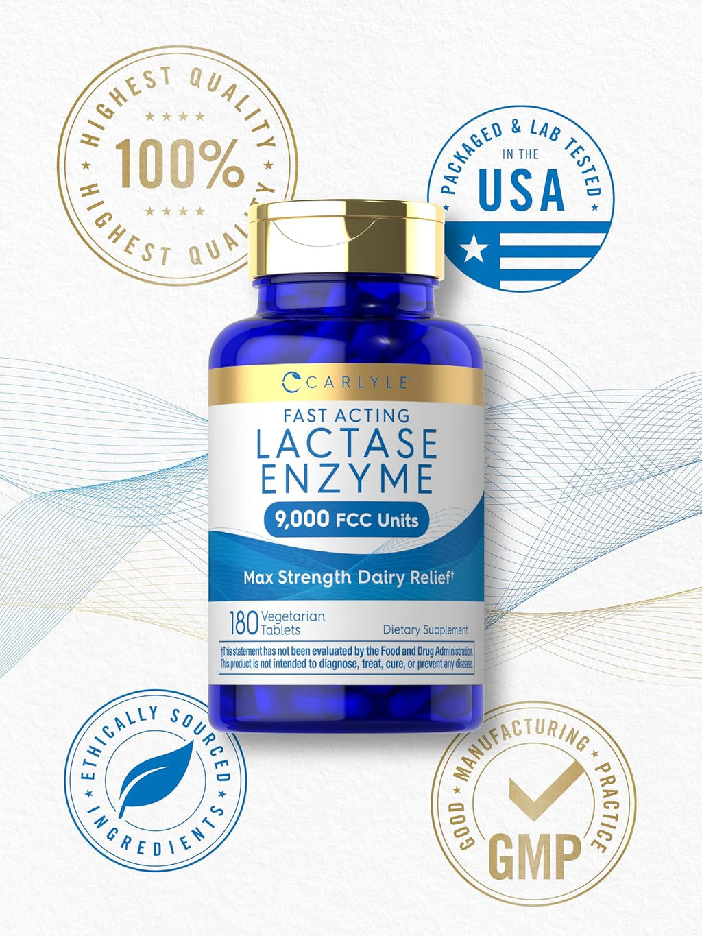 easy-to-swallow lactase enzyme tablets