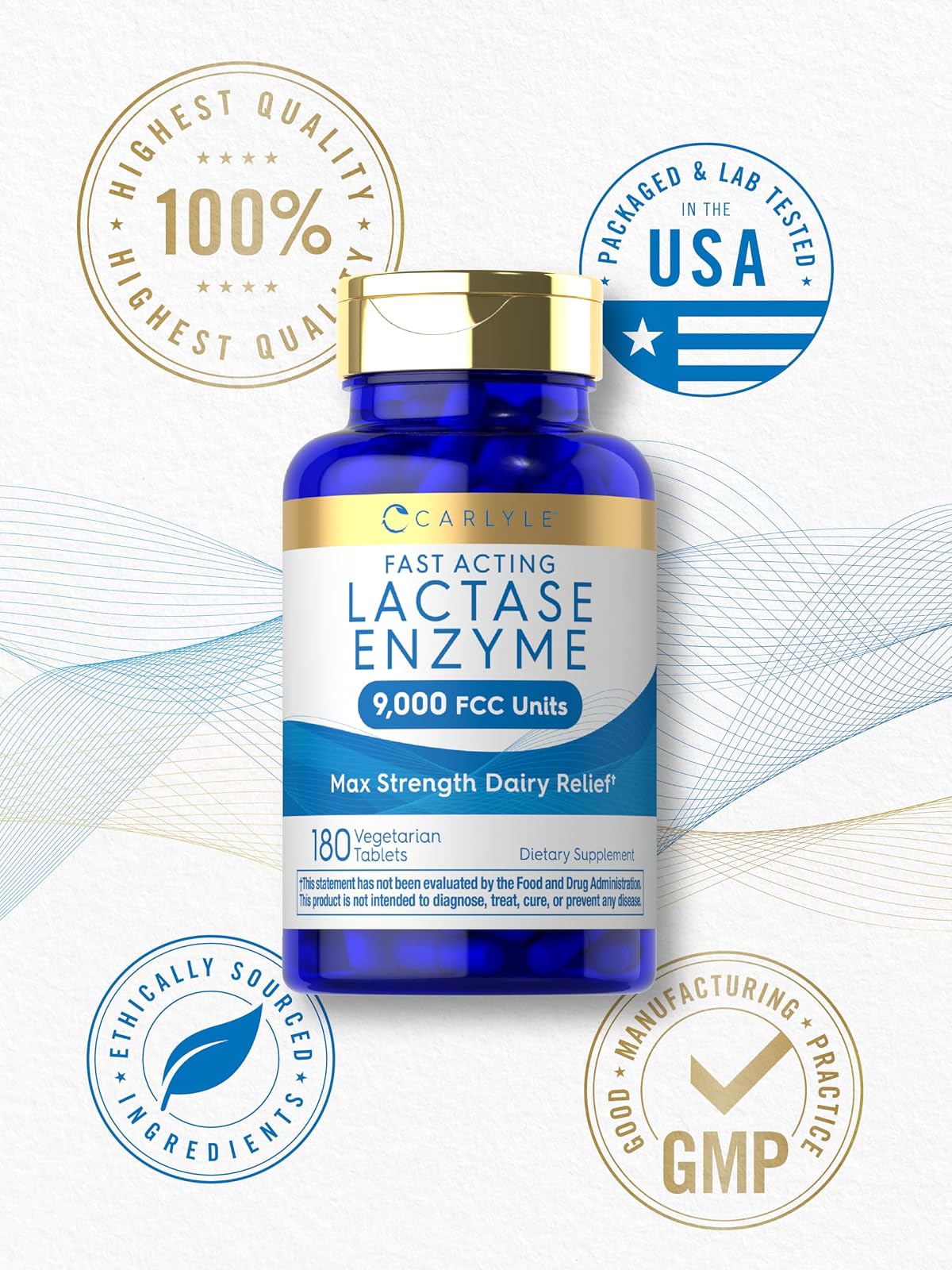 easy-to-swallow lactase enzyme tablets