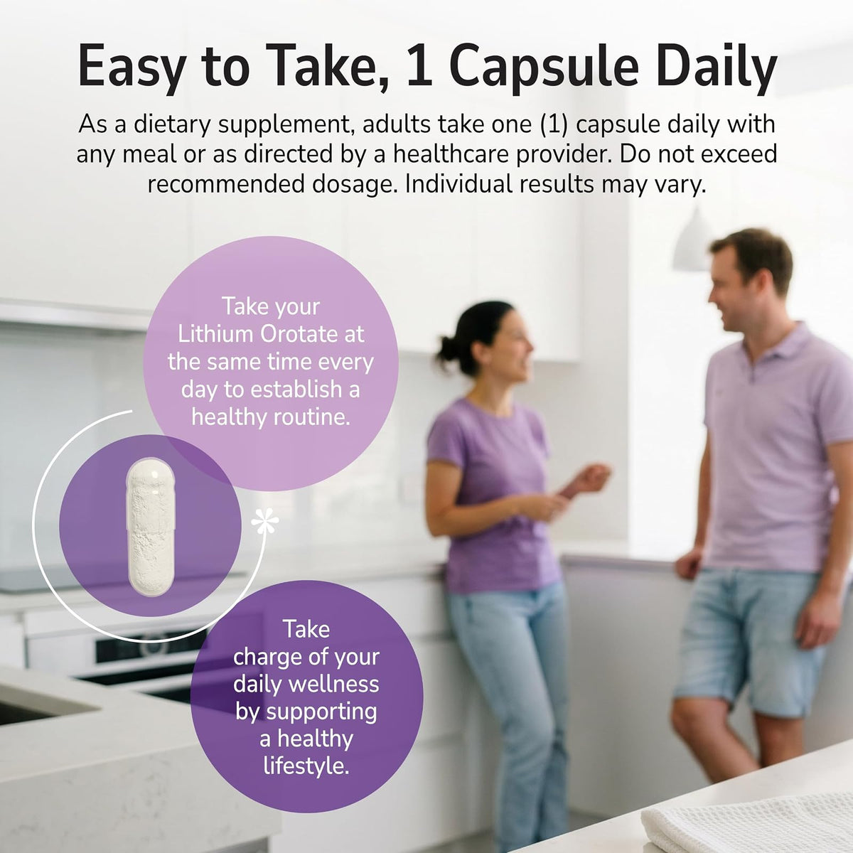easy-to-swallow Lithium Orotate capsules