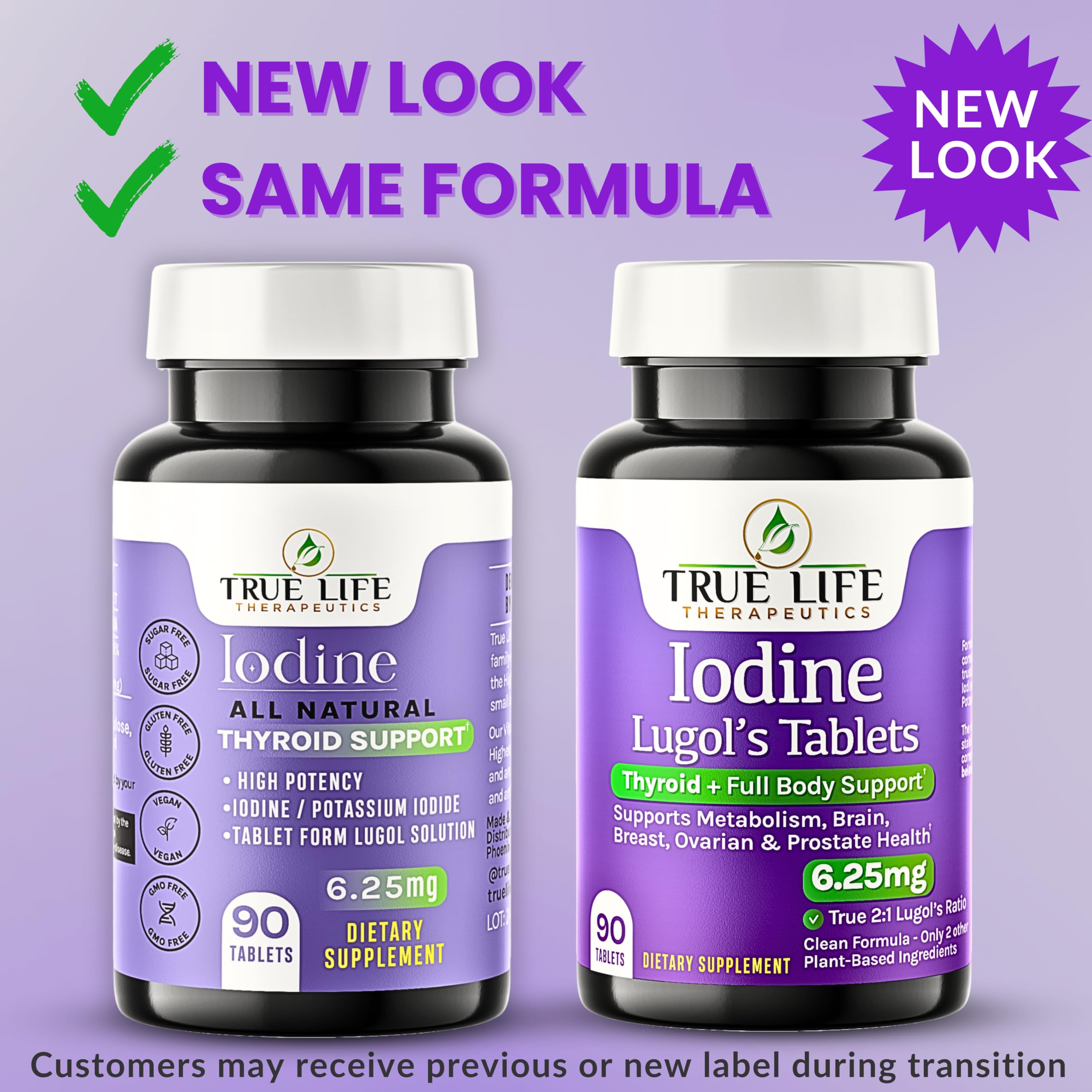 easy-to-swallow Lugol's iodine tablets