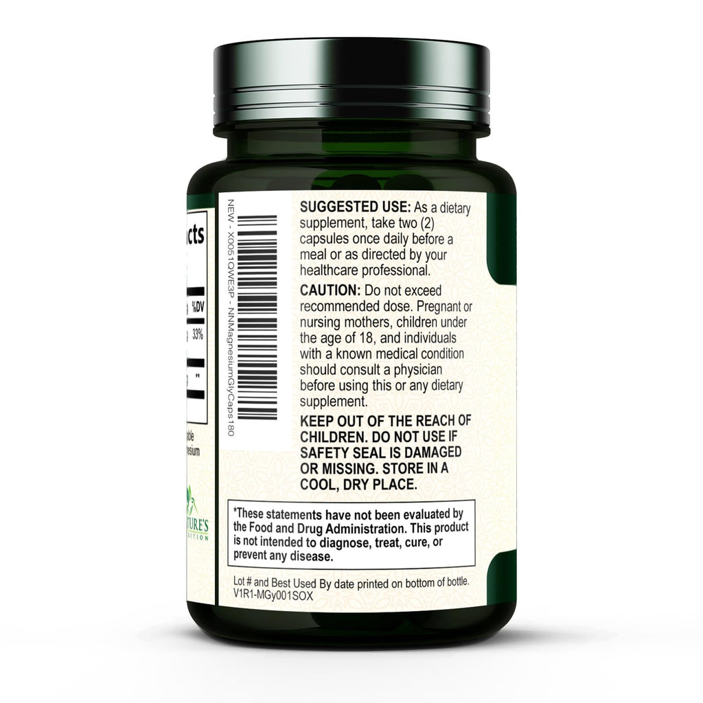 Easy-to-swallow magnesium glycinate capsules