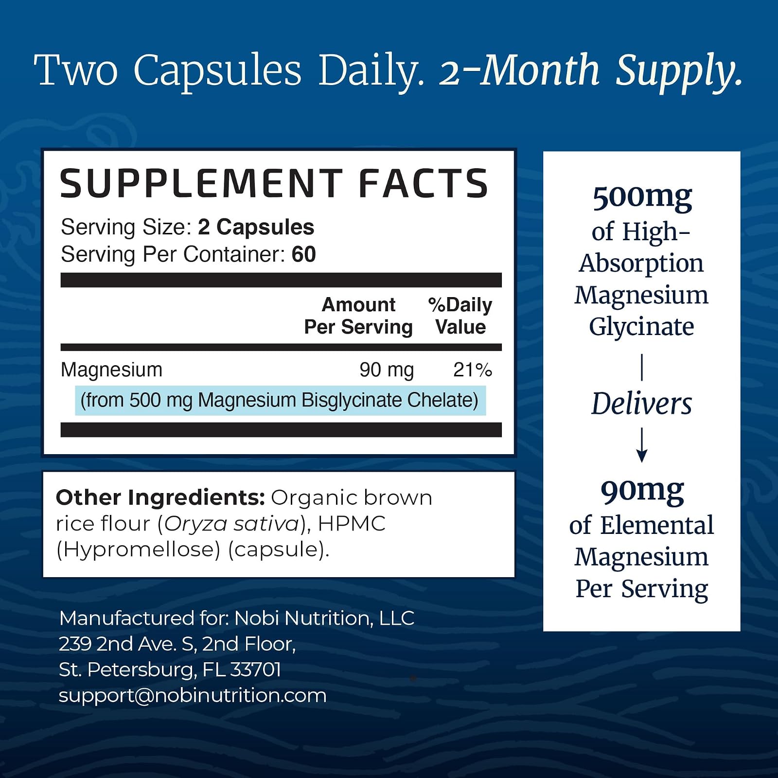 easy-to-swallow magnesium glycinate capsules