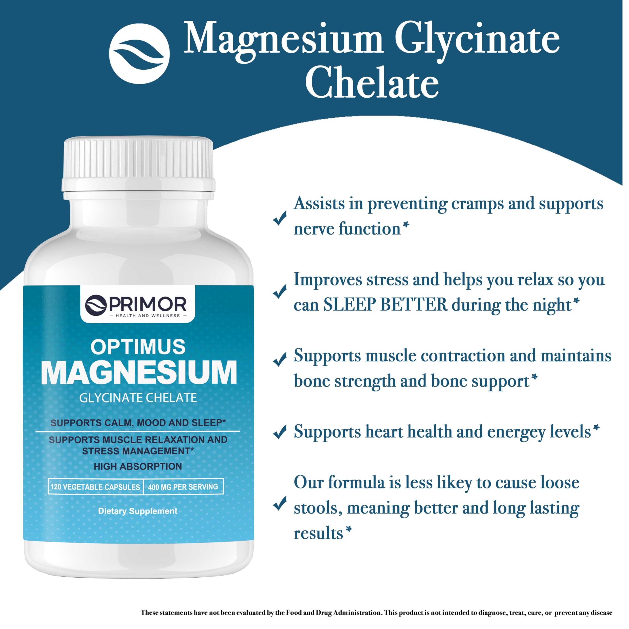 easy-to-swallow magnesium glycinate pills