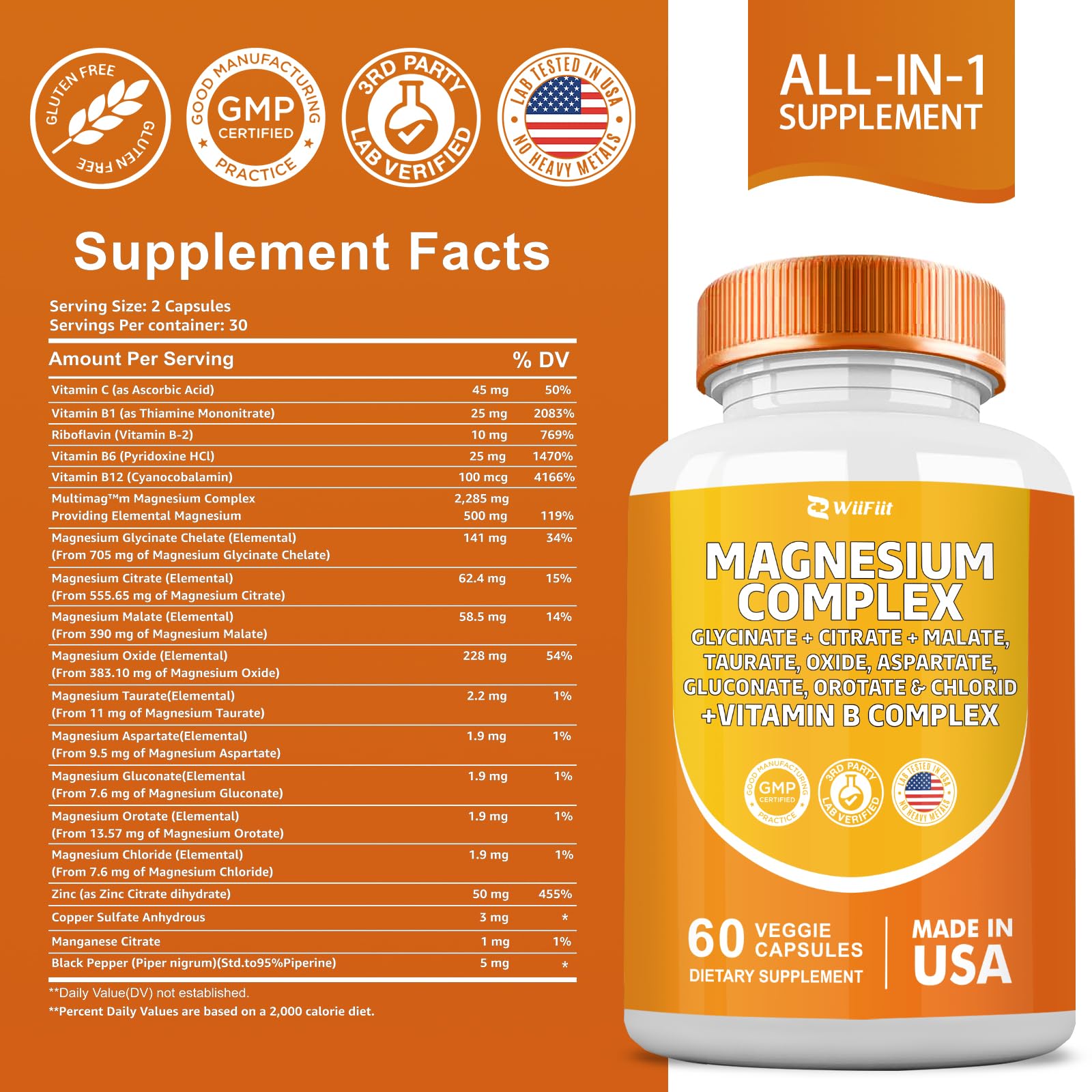 easy-to-swallow magnesium glycinate pills