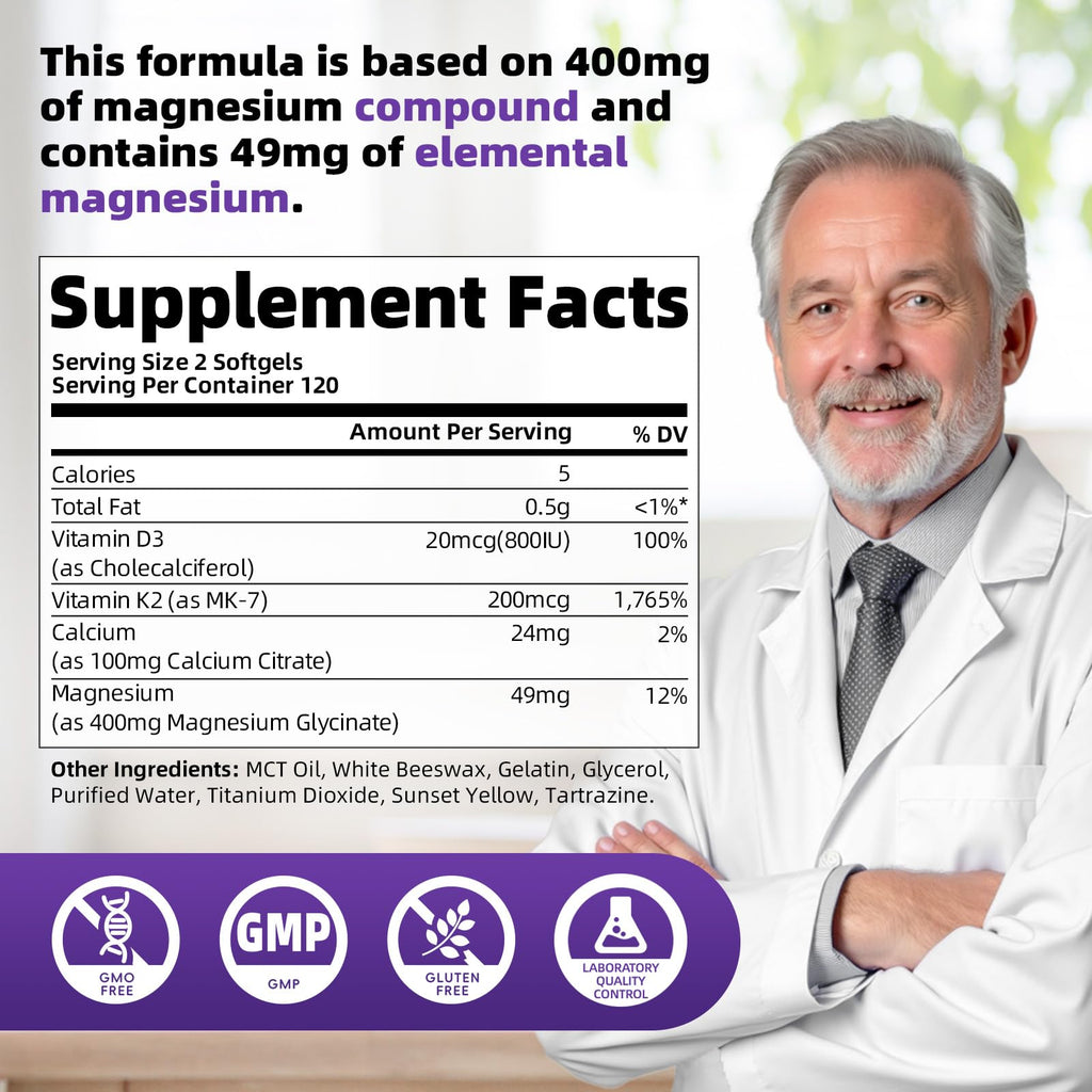 easy-to-swallow magnesium softgel capsules