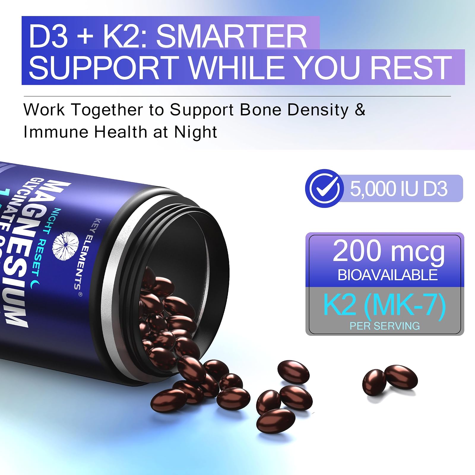 Easy to swallow magnesium softgels