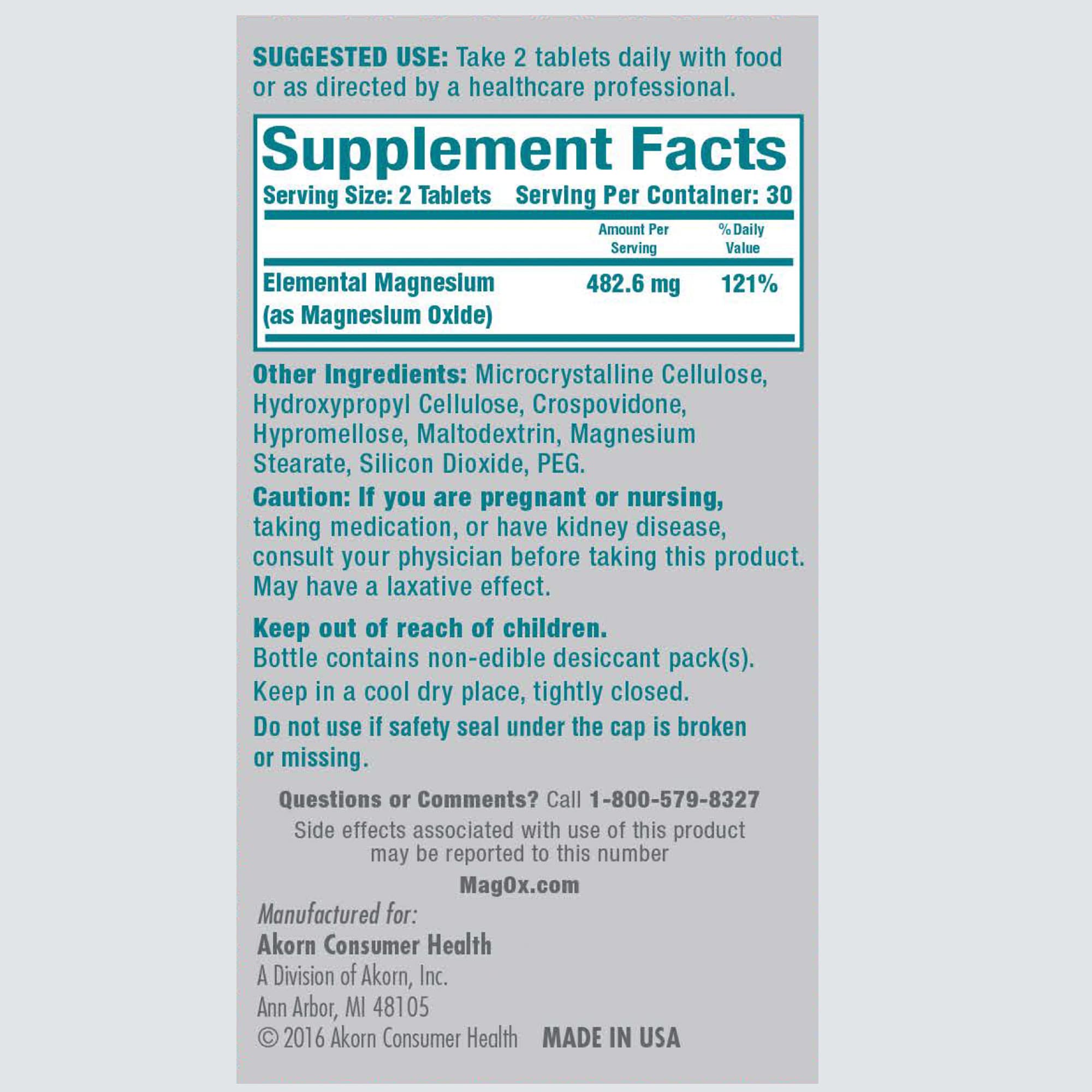 easy-to-swallow magnesium tablets