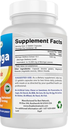 easy-to-swallow Moringa capsules