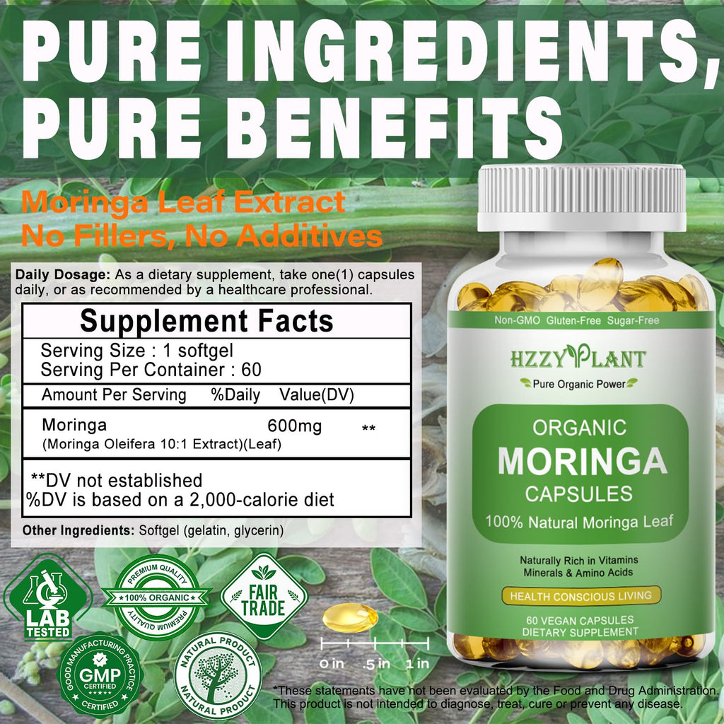 easy-to-swallow moringa softgel capsules