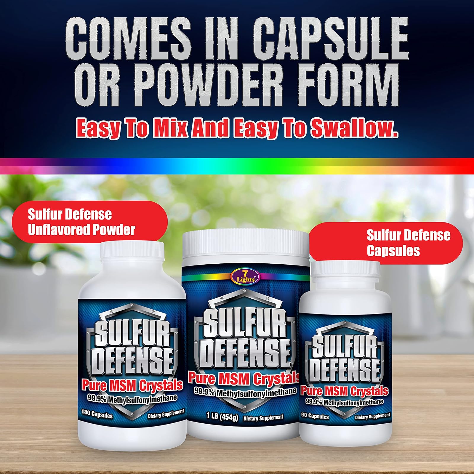 easy-to-swallow msm capsules
