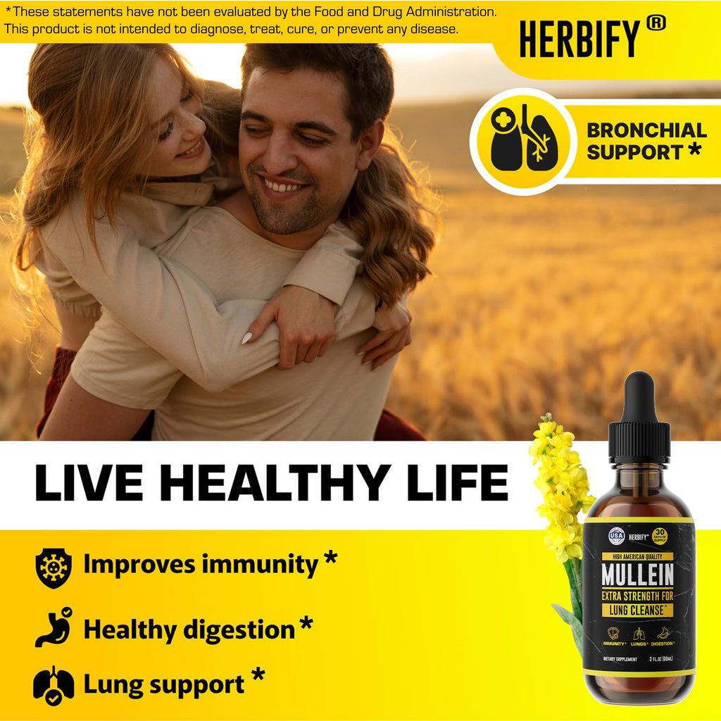 easy-to-swallow mullein herbal capsules
