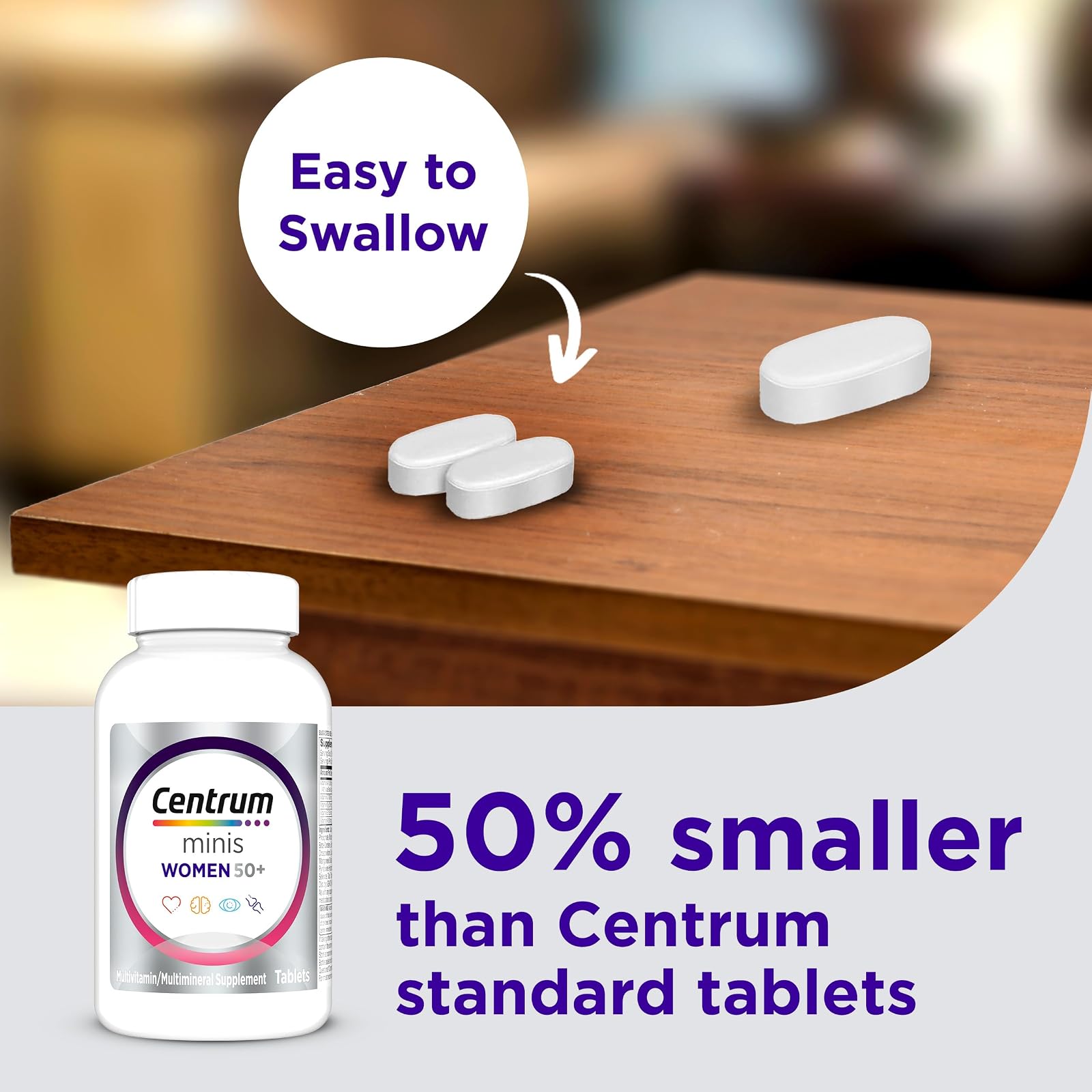 easy-to-swallow multivitamin tablets