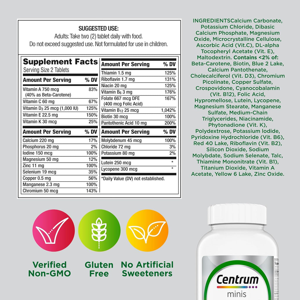 easy-to-swallow multivitamin tablets