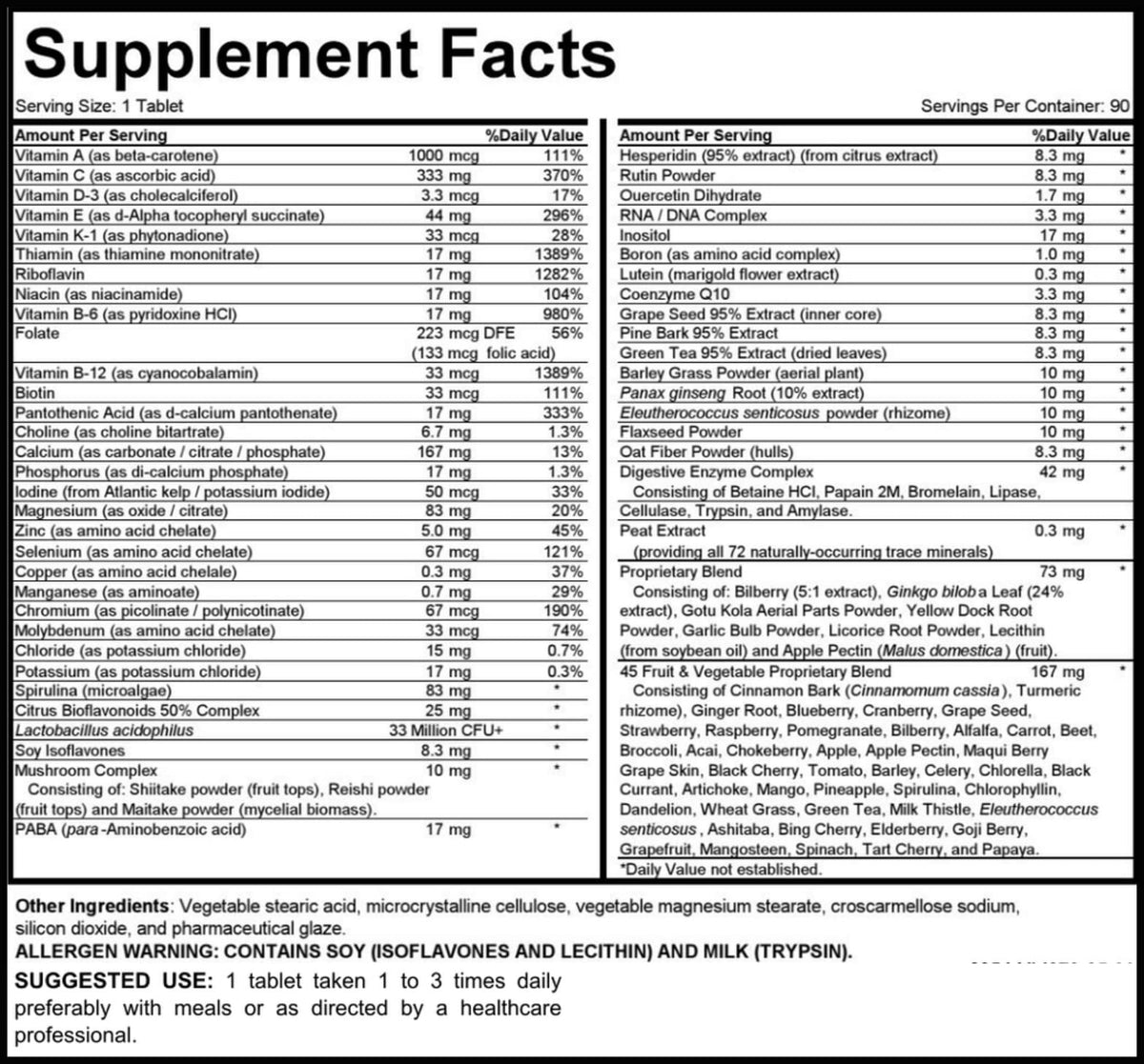 easy-to-swallow multivitamin tablets