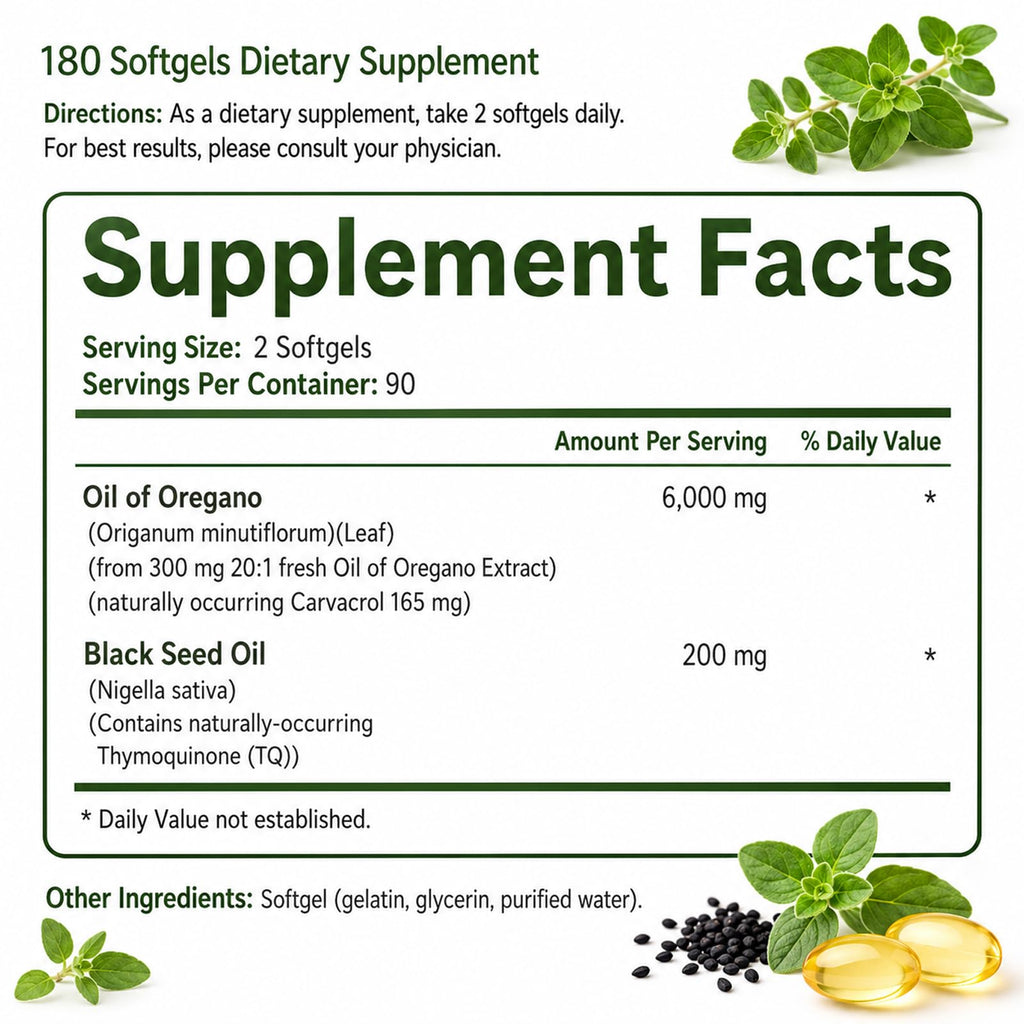 easy-to-swallow oregano capsules