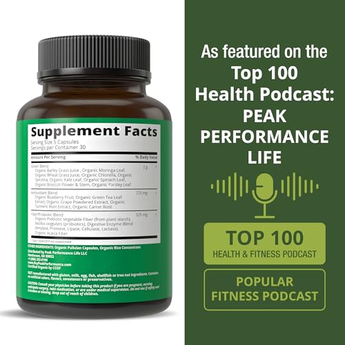 easy-to-swallow organic greens capsules