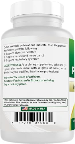 easy-to-swallow peppermint oil capsules