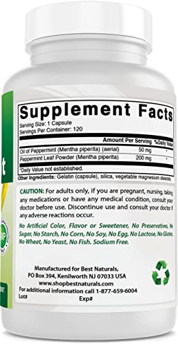 easy-to-swallow peppermint oil capsules