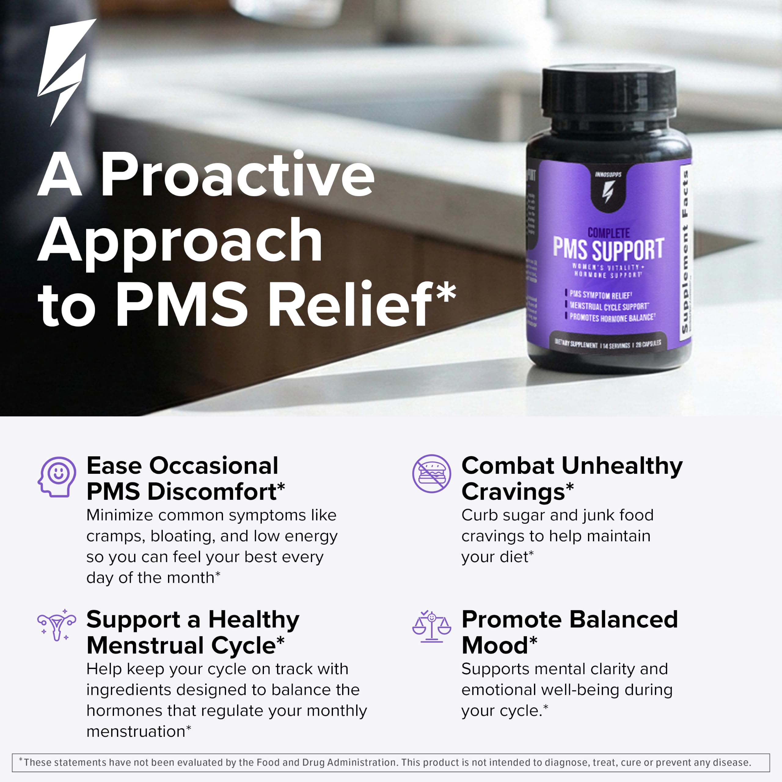 easy-to-swallow PMS relief capsules