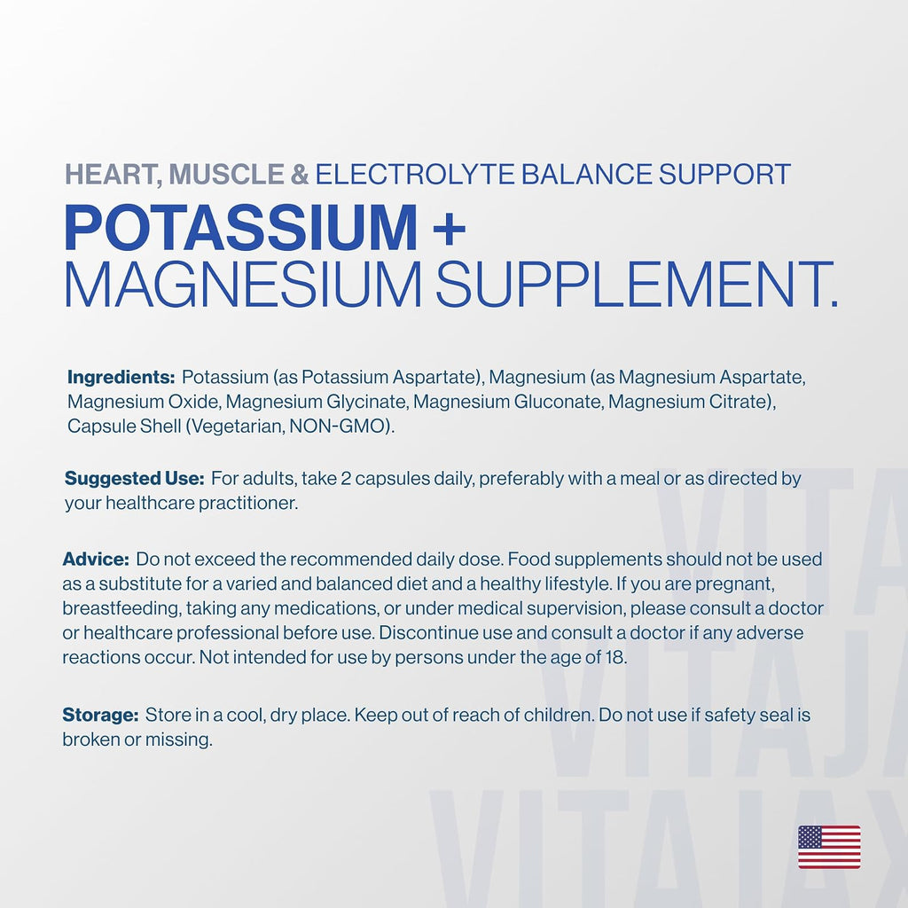 easy-to-swallow potassium magnesium capsules
