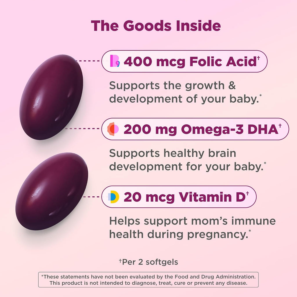 easy-to-swallow prenatal multivitamin softgels