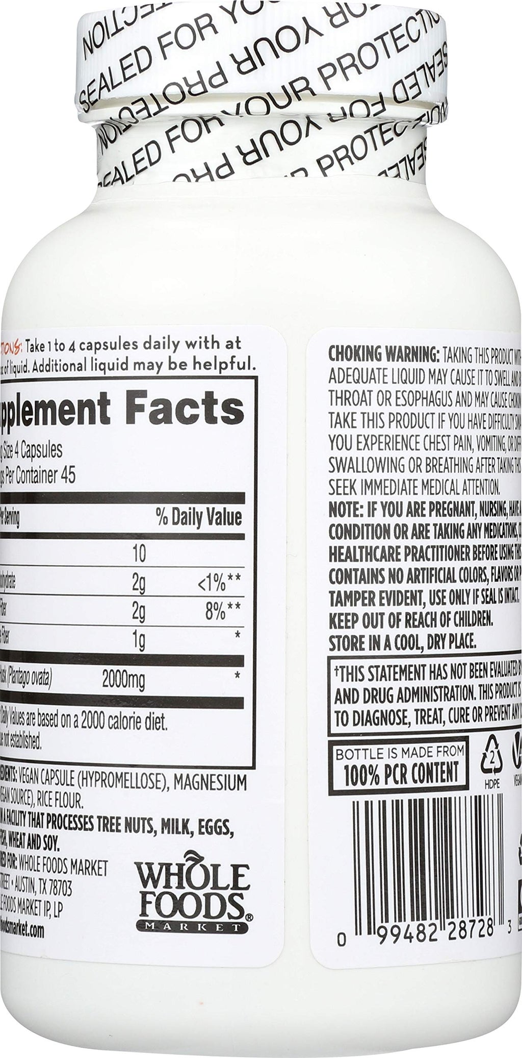 Easy-to-swallow psyllium capsules