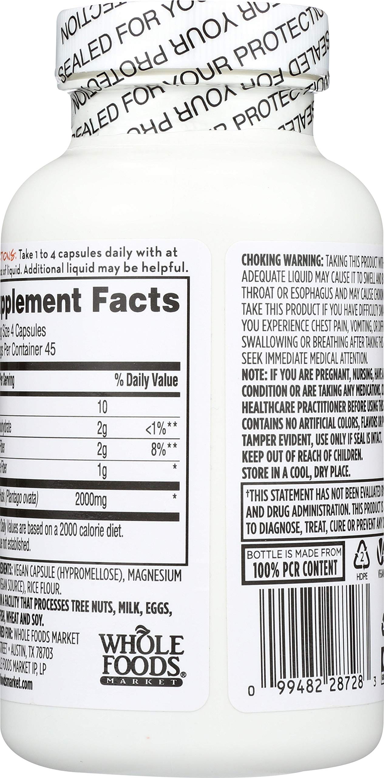 Easy-to-swallow psyllium capsules