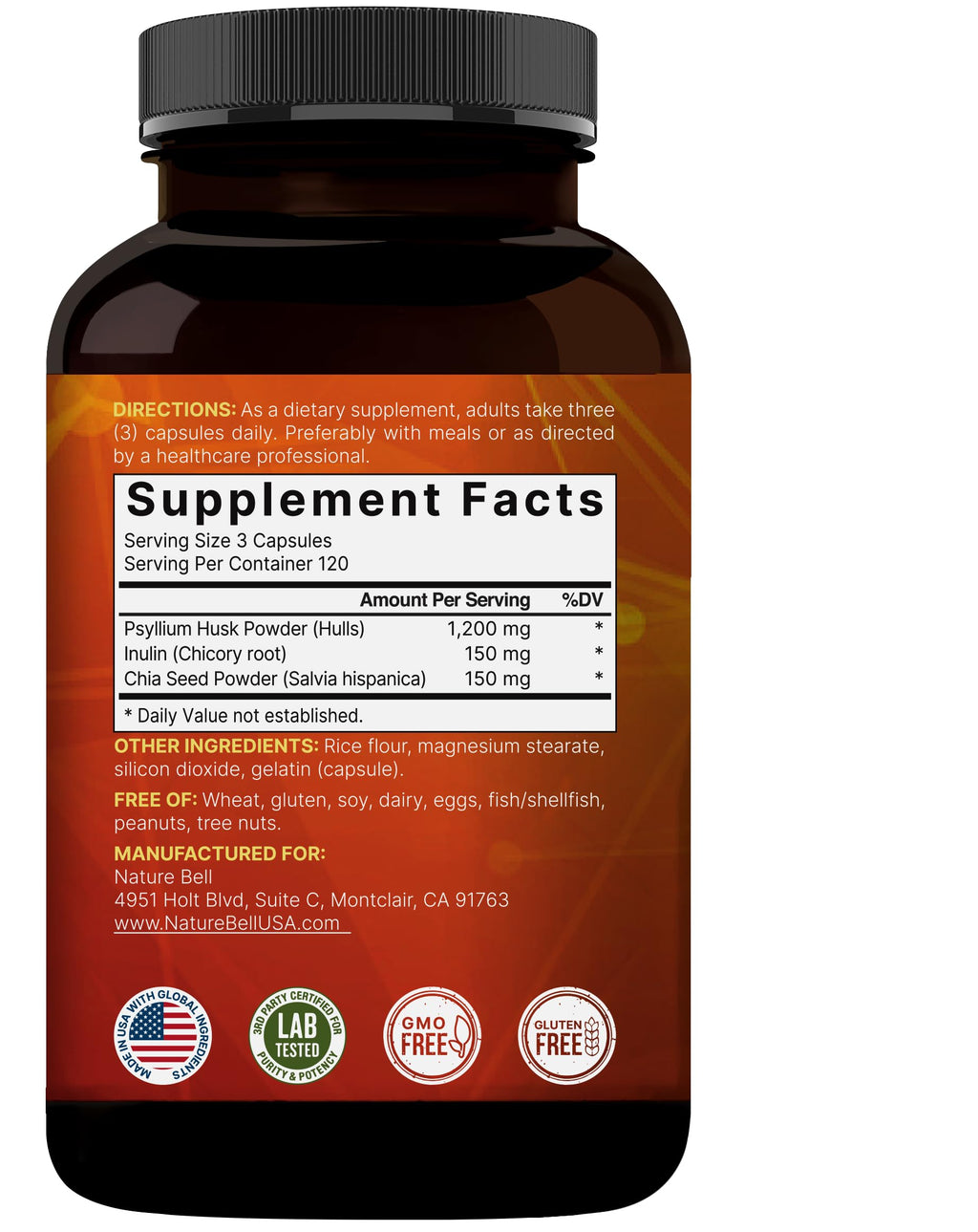 easy-to-swallow psyllium capsules