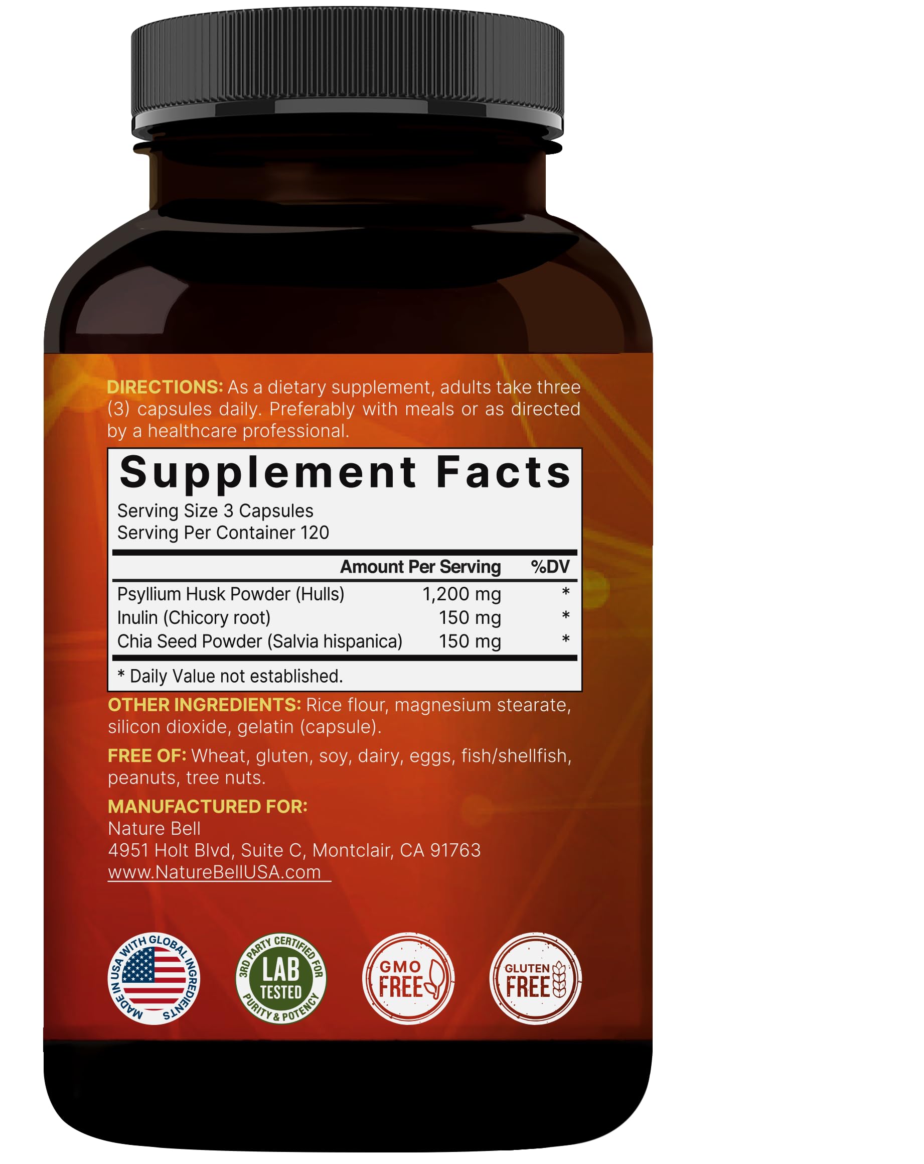 easy-to-swallow psyllium capsules