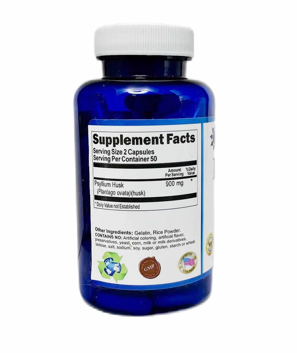 easy-to-swallow psyllium husk capsules