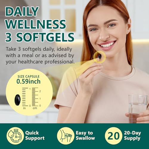 easy-to-swallow softgels for convenience