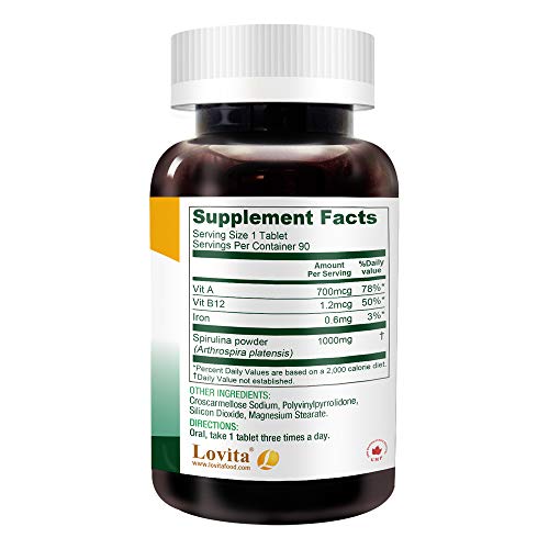 easy-to-swallow spirulina vegetarian tablets