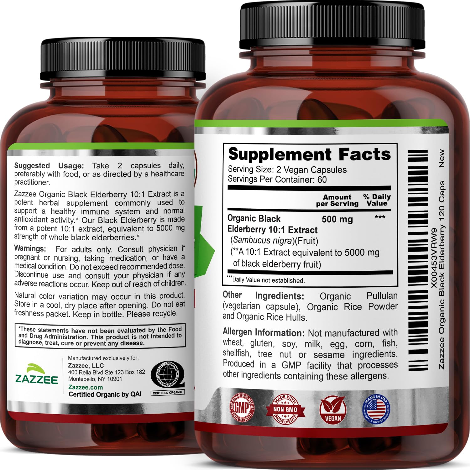 easy-to-swallow vegan elderberry capsules
