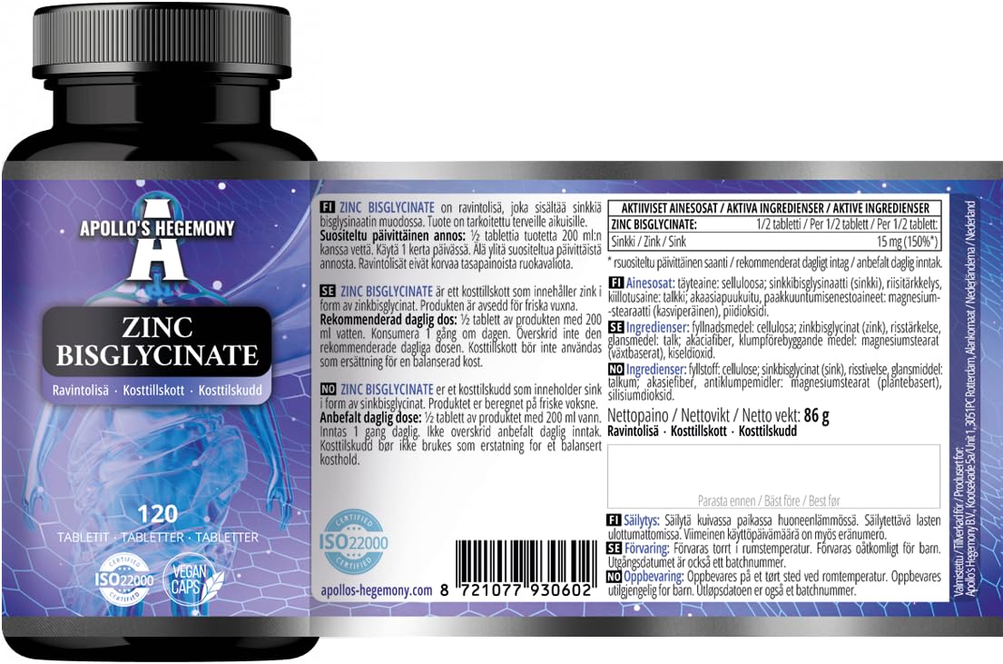 easy-to-swallow vegan zinc tablets
