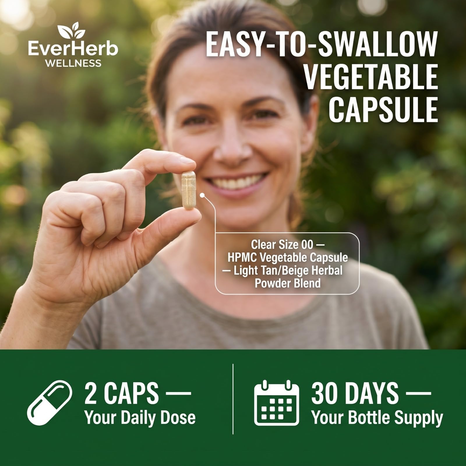 Easy-to-swallow veggie capsules
