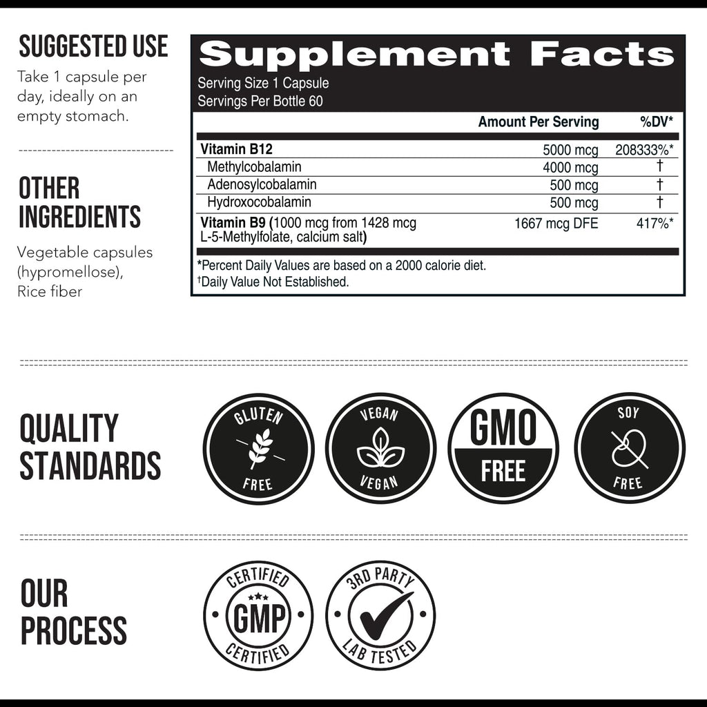 easy to swallow vitamin b12 capsules