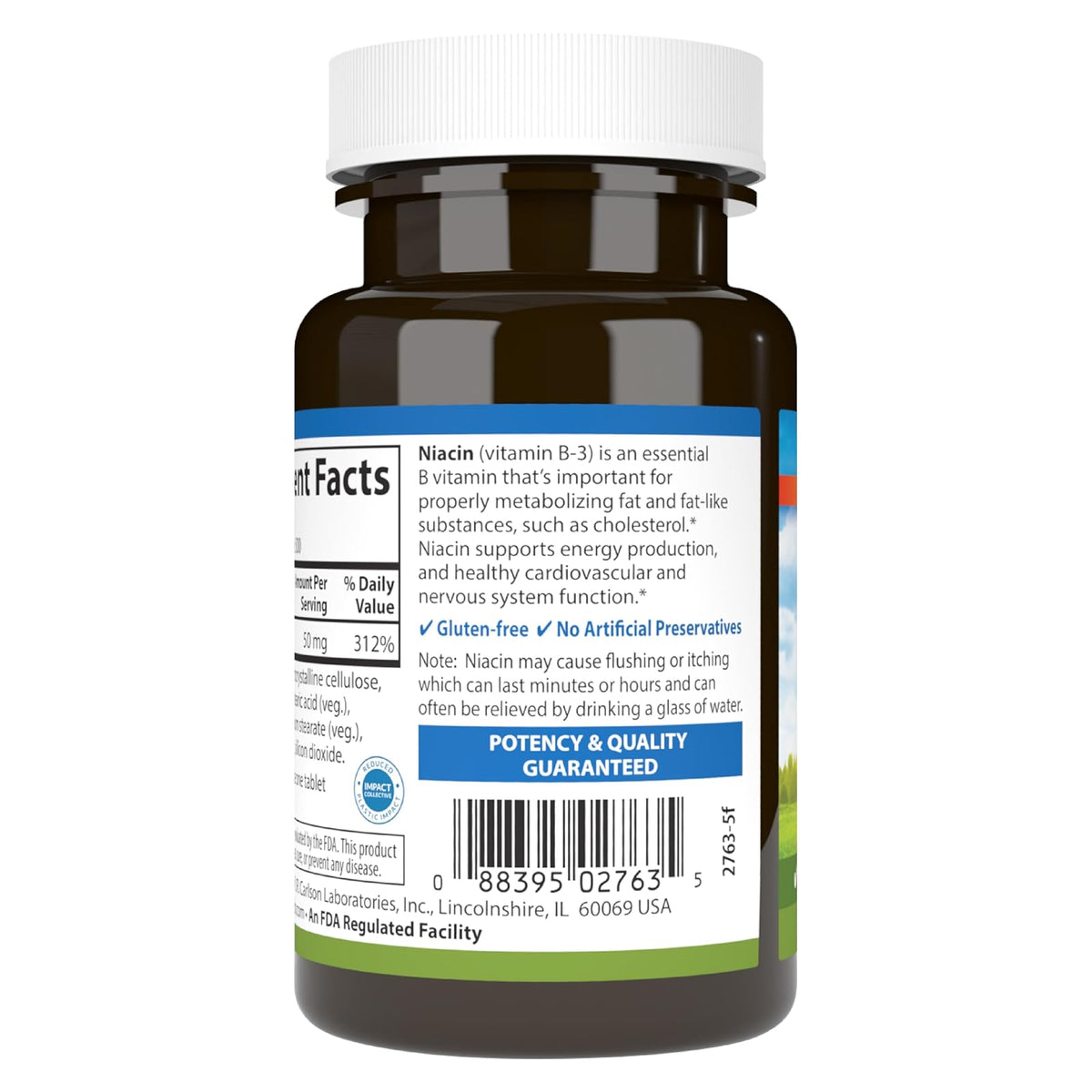 Easy-to-swallow vitamin B3 supplement
