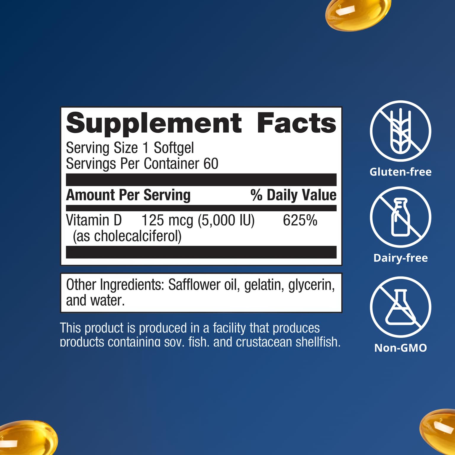 easy to swallow vitamin D softgels