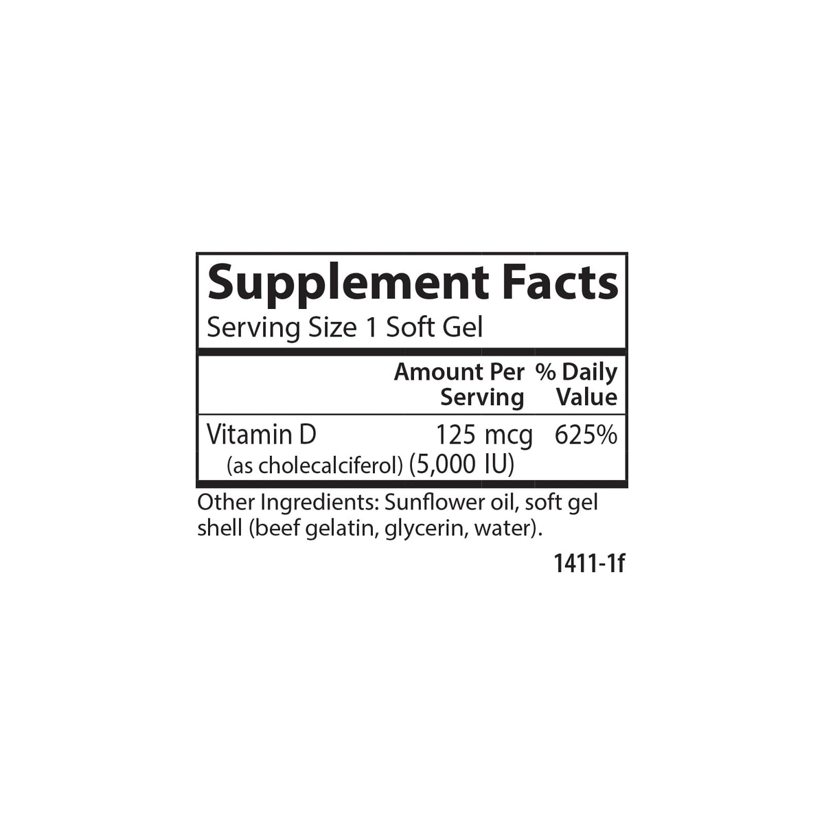 easy to swallow vitamin D softgels