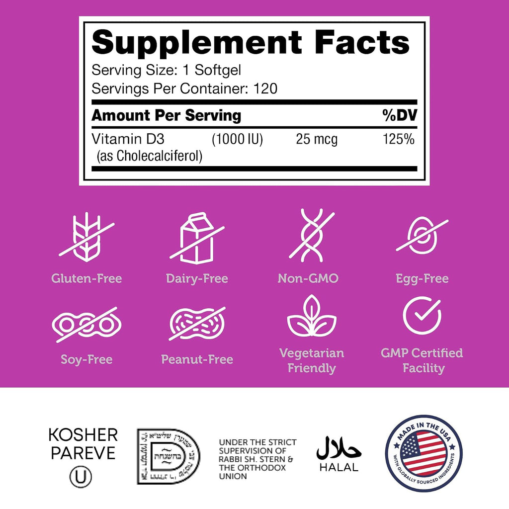 Easy to swallow Vitamin D softgels