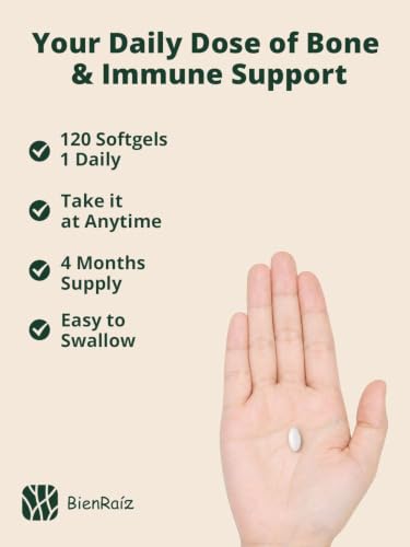 Easy to swallow Vitamin D3 K2 softgels