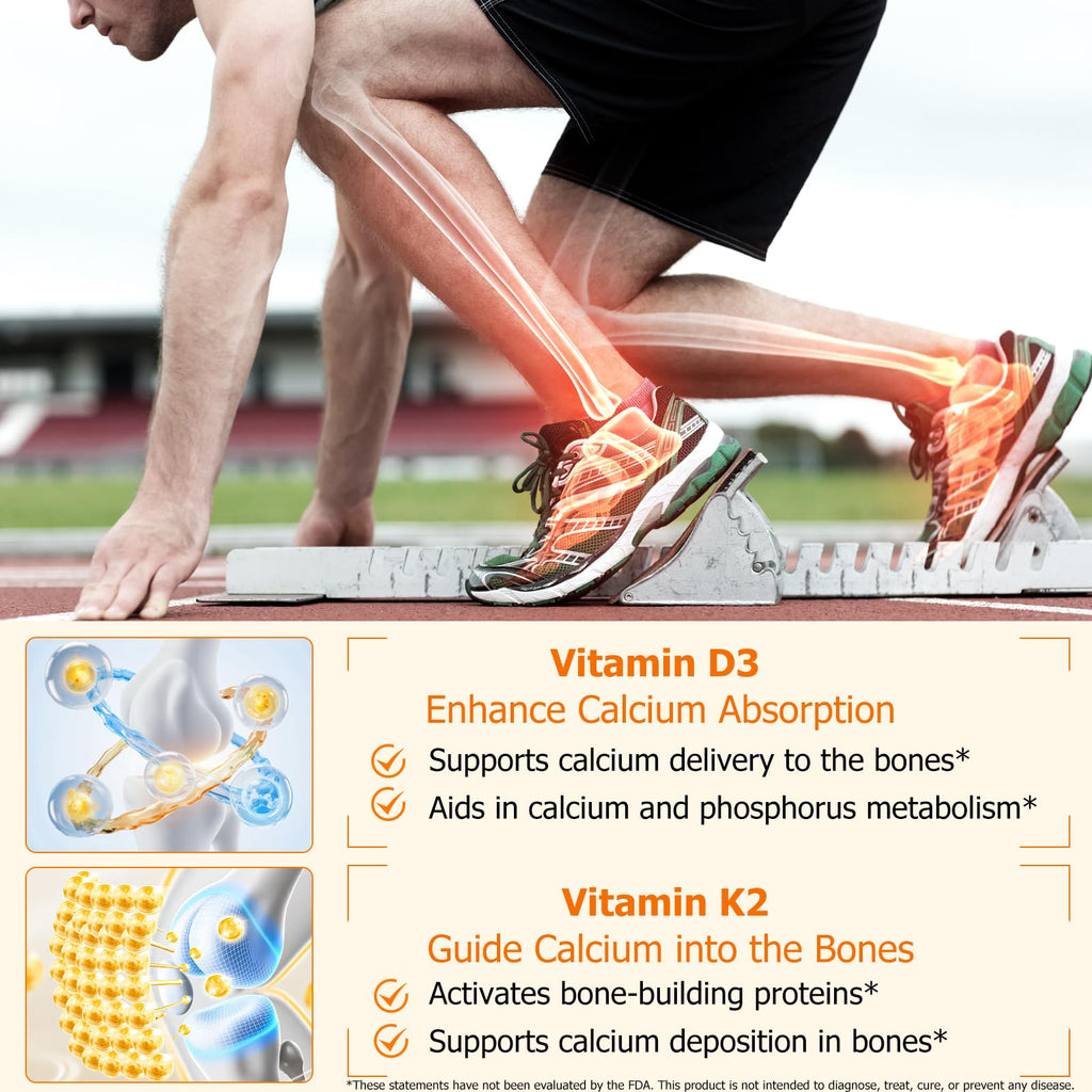 Easy to swallow Vitamin D3 K2 softgels