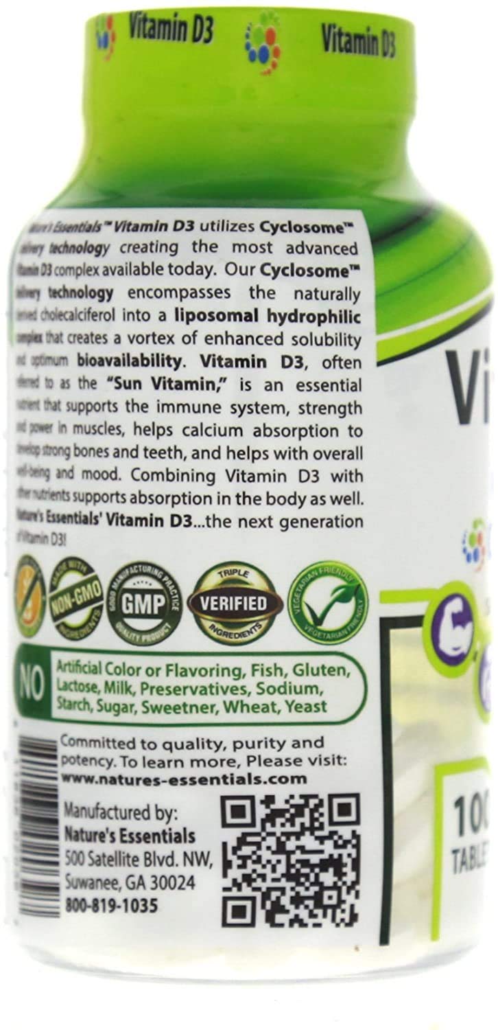 easy-to-swallow vitamin D3 tablets